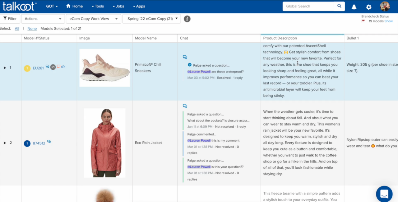 Chat with teammates as you write - Talkoot PIM for DTC